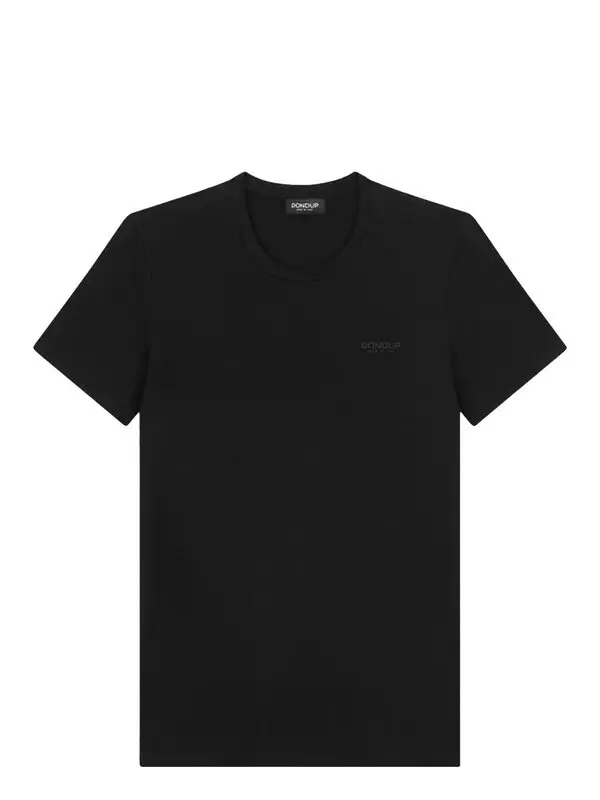 DONDUP Embroidered-logo Crew-neck T-shirt - Black
