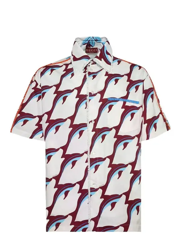 Gucci Dolphin-print Shirt - White