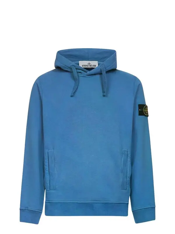 Stone Island Logo-patch Hoodie - Blue
