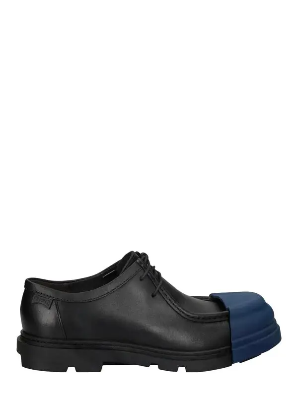 Camper Junction Leather Shoes With Rubber Toe Cap - Black