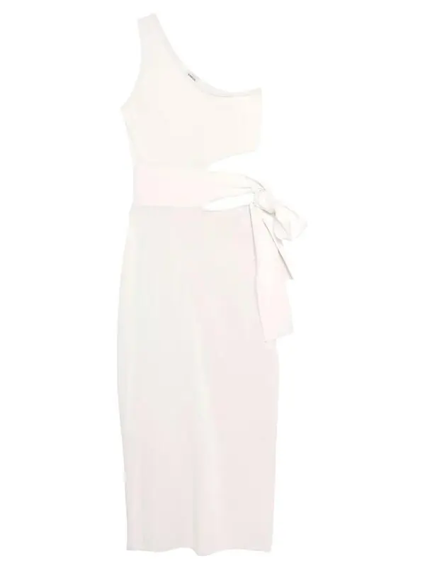 Simkhai Aurelia One-shoulder Midi Dress - Neutrals