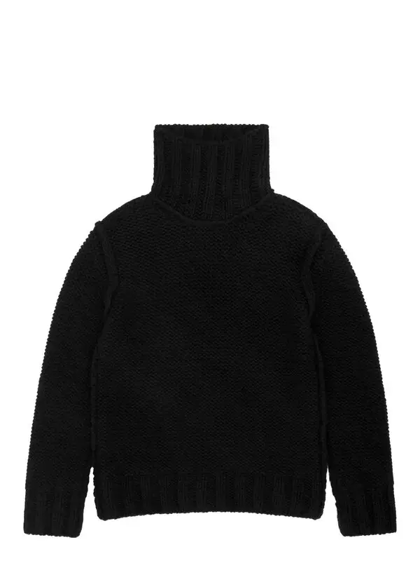MAISON MARGIELA Roll-neck Wool Sweater - Black