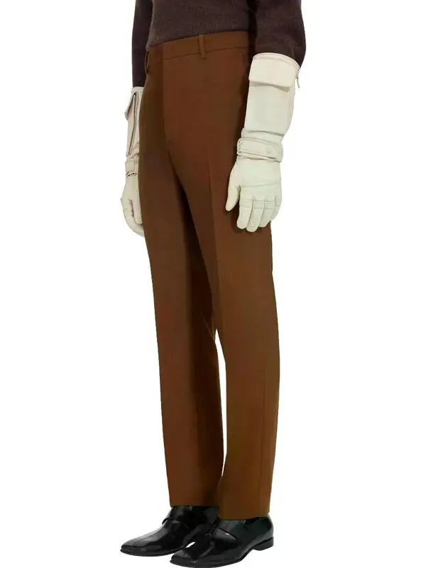 MAISON MARGIELA Wool Trousers - Brown