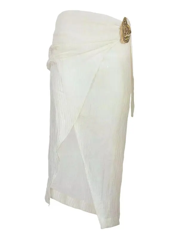 HAMOULET Vega Embellished Midi Wrap Skirt - White
