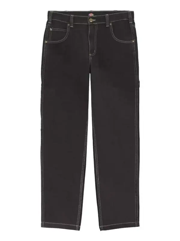 Dickies Contrast-stitch Straight Leg Jeans - Black