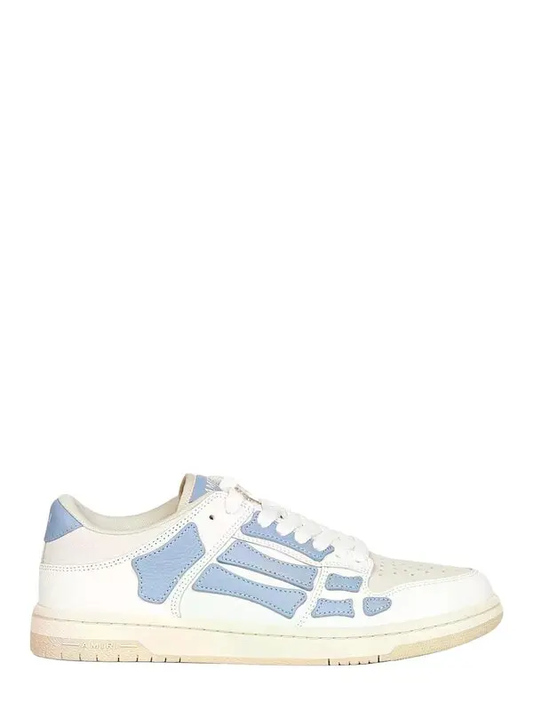 Amiri Skeleton Appliqué Leather Trainers - White