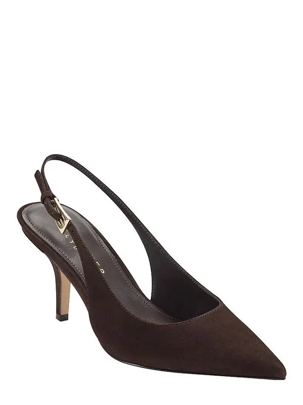 MARC FISHER LTD. Pointed Slingback Pumps - Dark Brown