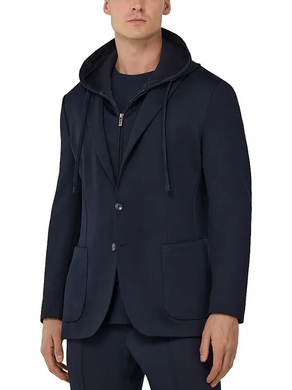 Boggi Milano Madison Sweatshirt Jacket - Navy Blue