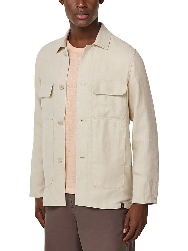 Boggi Milano Bond Linen Shirt Jacket - Beige