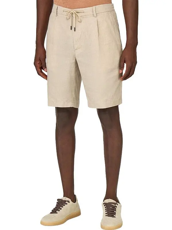 Boggi Milano Linen Bermuda Shorts - Sand