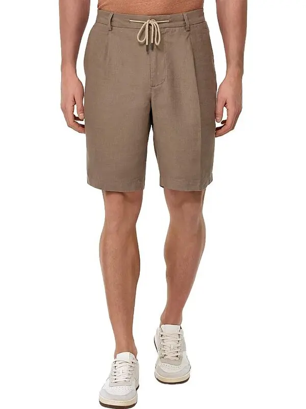 Boggi Milano Linen Bermuda Shorts - Taupe