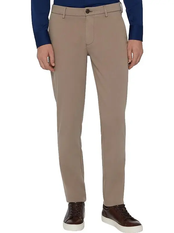 Boggi Milano Stretch Panama Trousers - Taupe