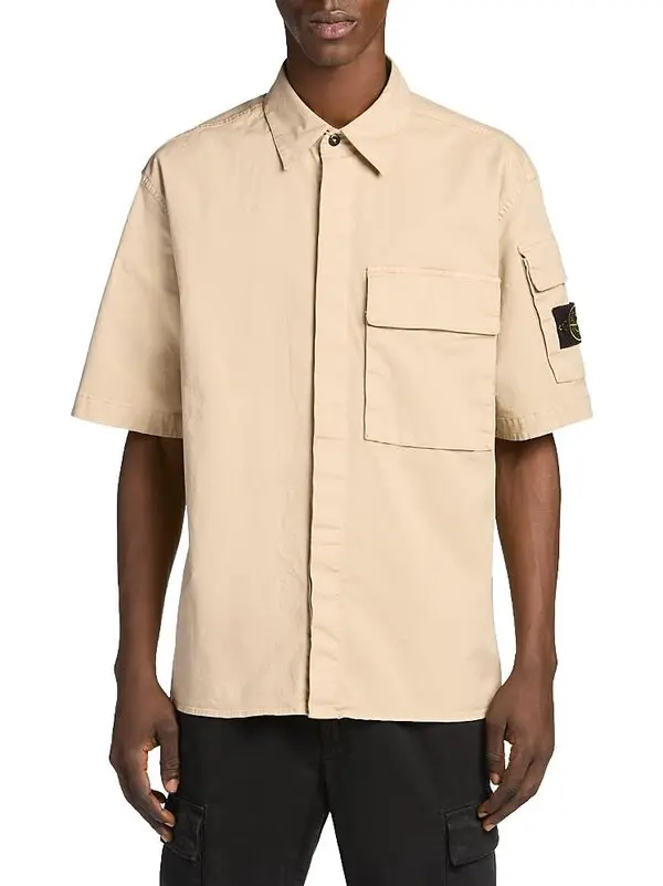 Stone Island Short Sleeve Pocket Shirt - Desert Sand