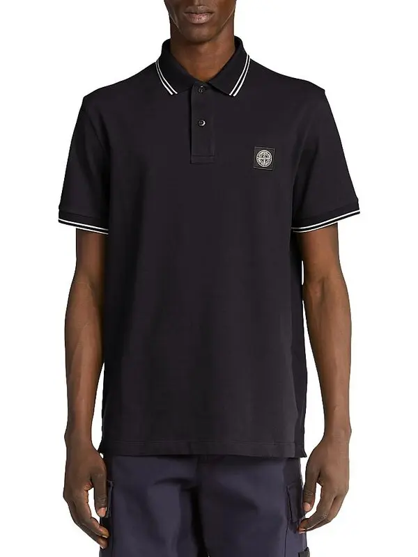 Stone Island Short Sleeve Polo Shirt - Navy Blue