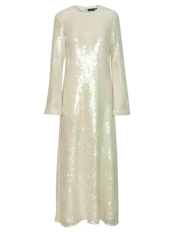 Remain Birger Christensen Sequin-embellished Maxi Dress - White