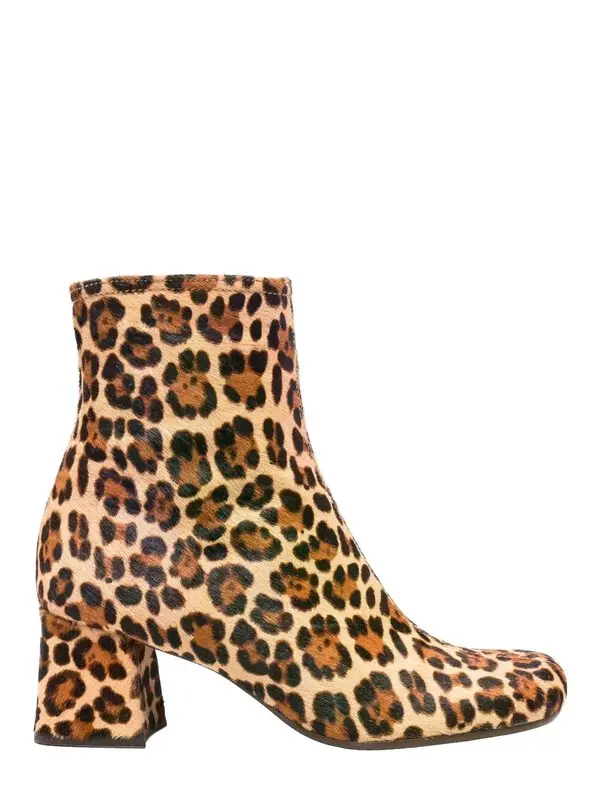 Chie Mihara 60mm Leopard-print Ankle Boots - Brown