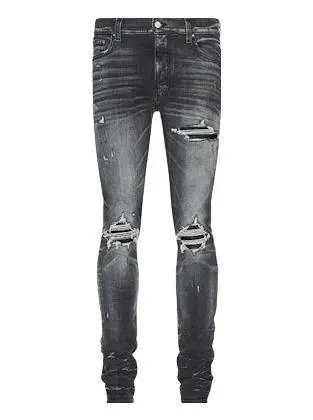 Amiri Mx1 Leather Storm Jeans - Grey