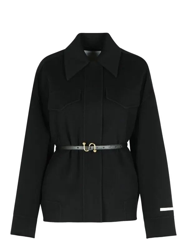 Sportmax Virgin Wool Caban Jacket - Black