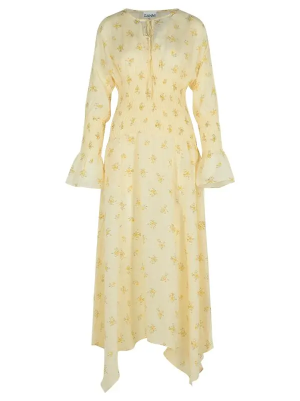 GANNI Viscose Dress - Ivory