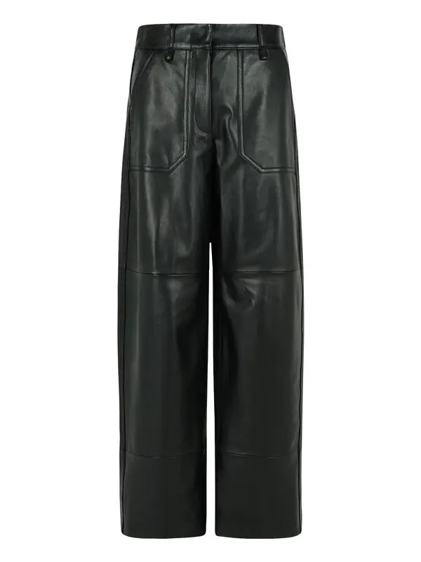 Sportmax Garbo Nappa Leather Trousers - Black