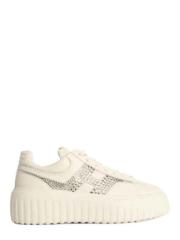Hogan H-stripes Leather Sneakers - White