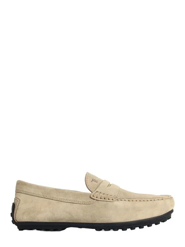 TOD'S City Gommino Suede Loafer - Beige