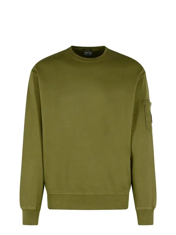 C.P. COMPANY Brushed Cotton Sweatshirt - Green