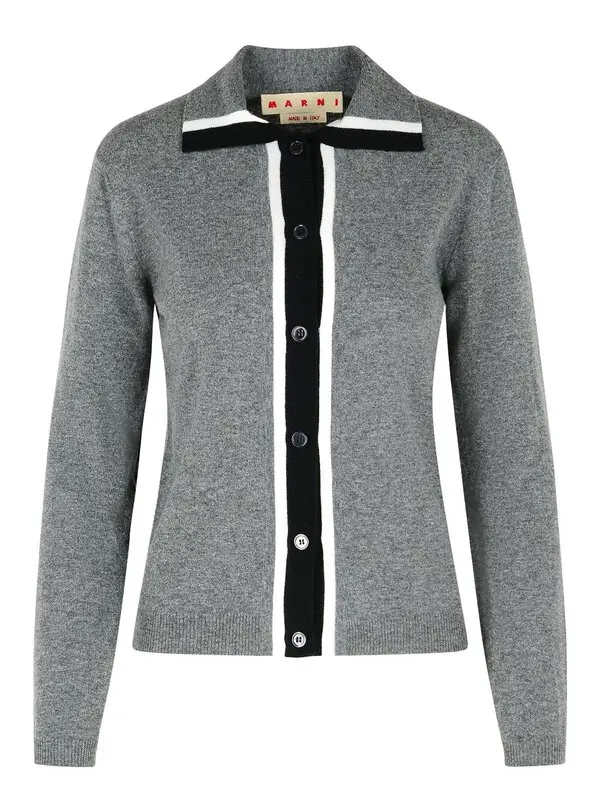 Marni Virgin Wool Cardigan - Grey