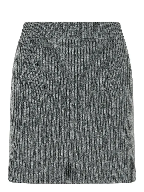 JIL SANDER Wool Miniskirt - Grey