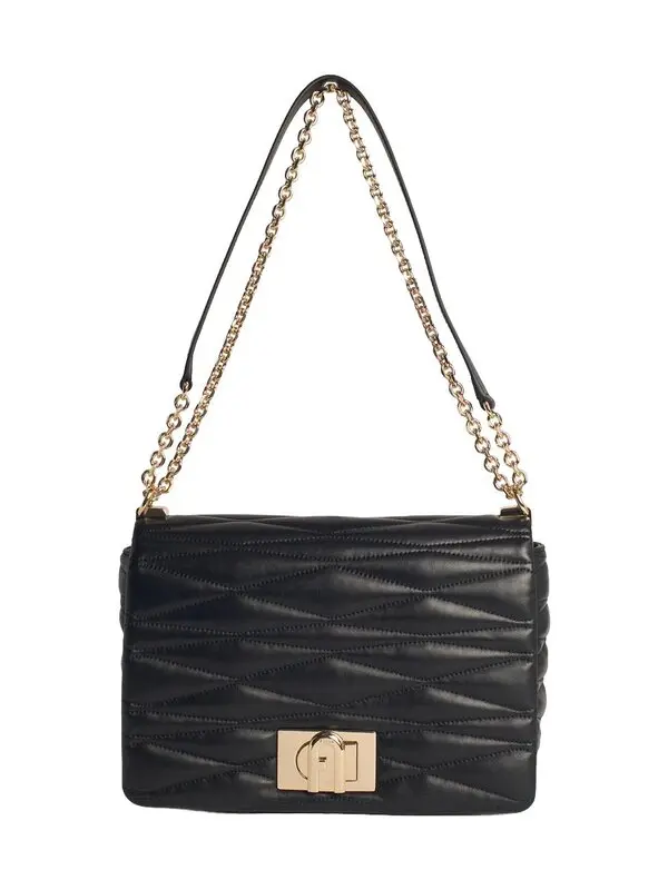 Furla 1927' Medium Leather Crossbody Bag - Black