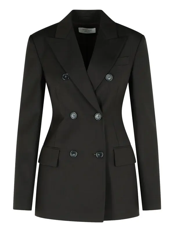 Sportmax Virgin Wool Blazer - Brown