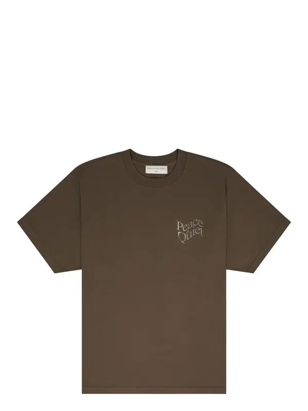 MUSEUM OF PEACE & QUIET Wordmark T-shirt - Brown