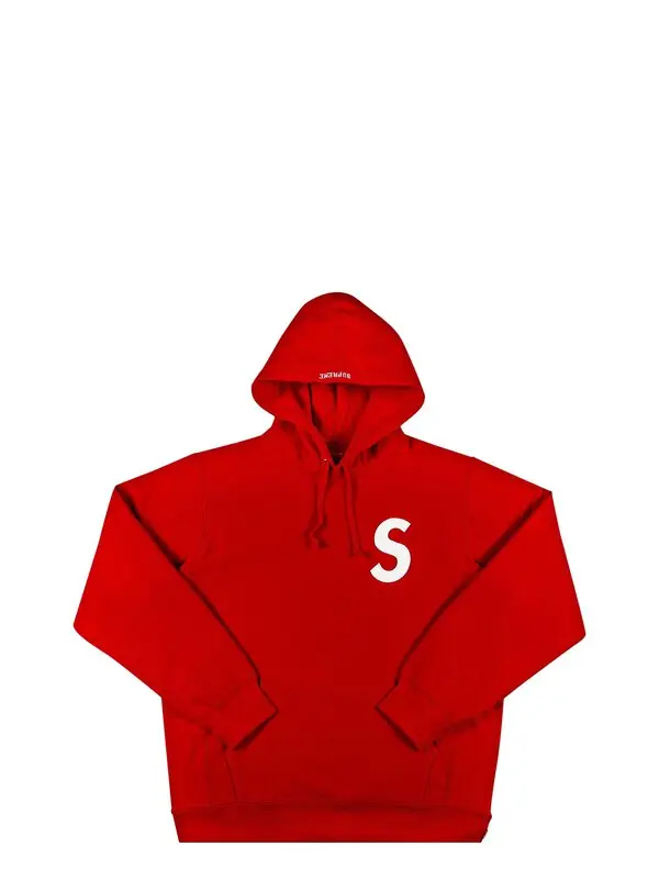 Supreme S Logo Hooded Sweatshirt - Red