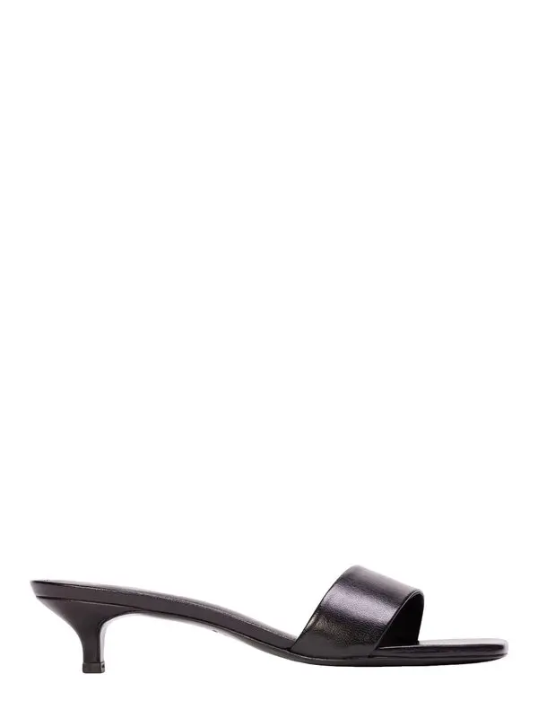 BLACK SUEDE STUDIO Avery Sandal - Black Leather