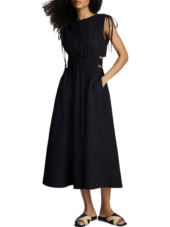 KENNETH COLE Sleeveless A-line Midi Dress - Black