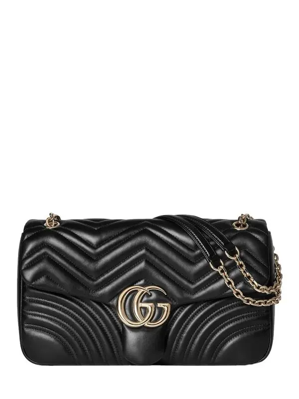 Gucci Gg Marmont Large Shoulder Bag - Black
