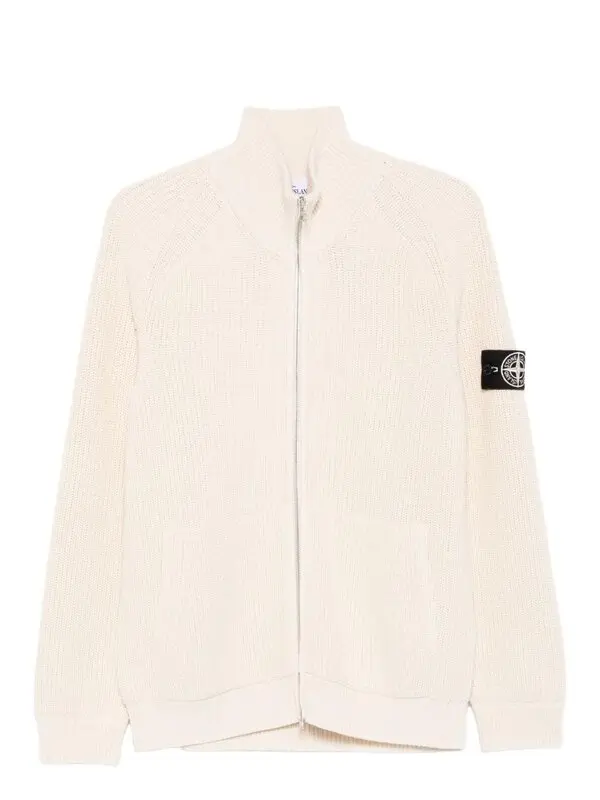 Stone Island Zip-up Cardigan - Neutrals