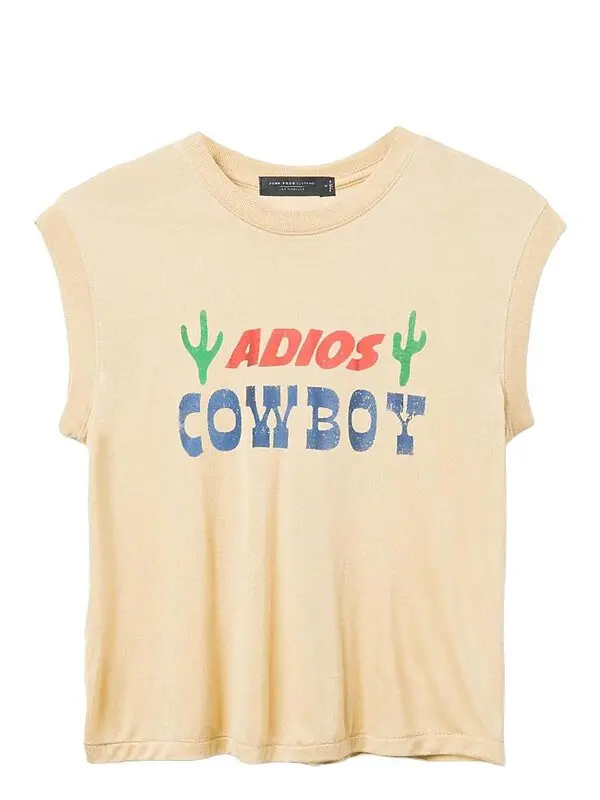 Junk Food Clothing Adios Cowboy Vintage Tank - Camel