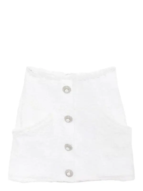 XENIA MAGERA Aura Tweed Skirt - White