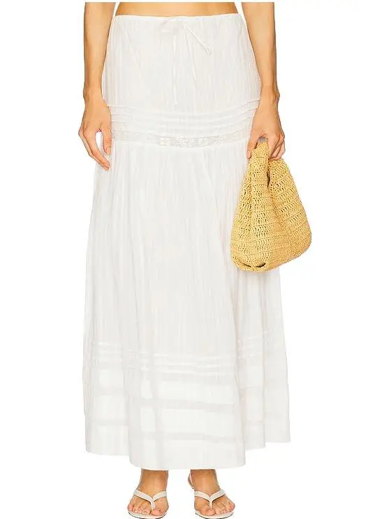 L*Space Reia Maxi Skirt - White