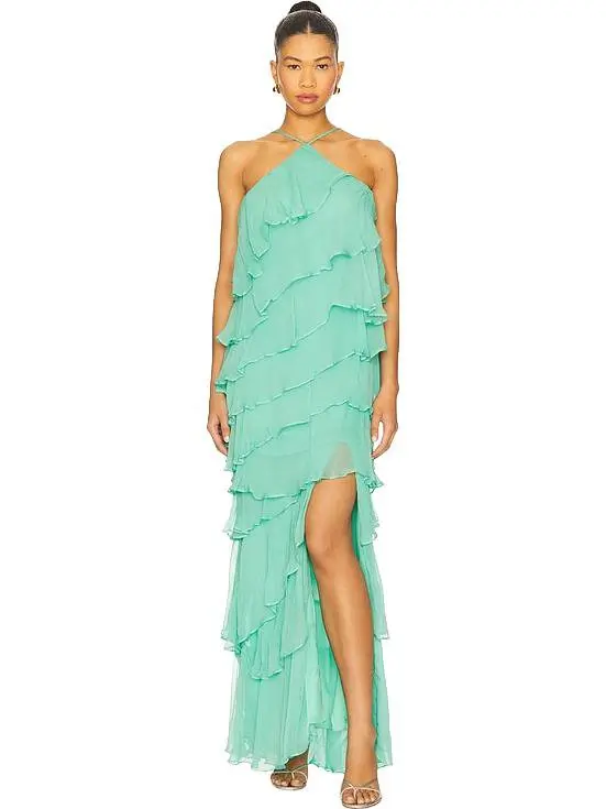 Amanda Uprichard Posie Maxi Dress - Carribean