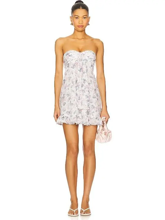 For Love & Lemons Teagan Mini Dress - White