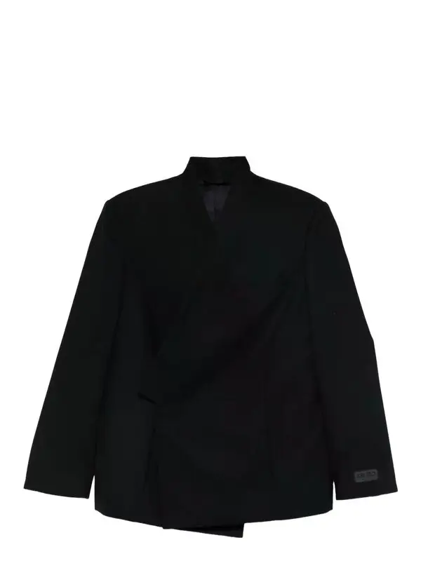 Kenzo Asymmetric Wrap Jacket - Black