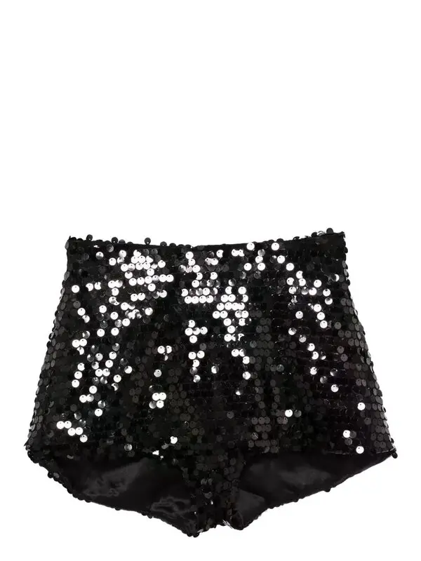 XENIA MAGERA Sequin Shorts - Black