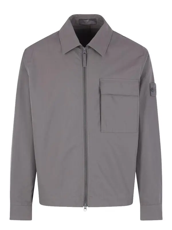 Stone Island Cotton Canvas Overshirt - Grey