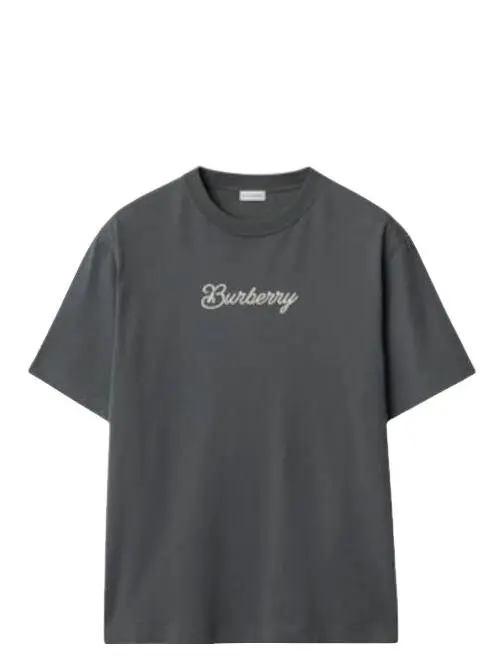 Burberry Wordmark T-shirt - Celadon Heather