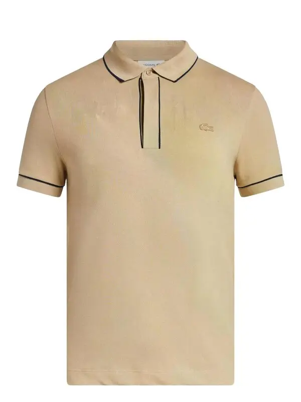Lacoste Logo-patch Polo Shirt - Neutrals