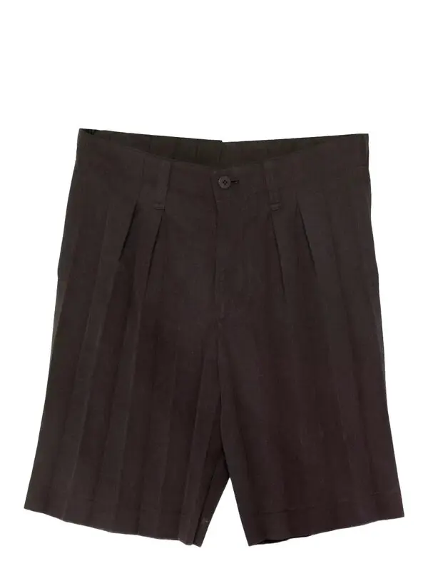 Issey Miyake Pleated Shorts - Brown