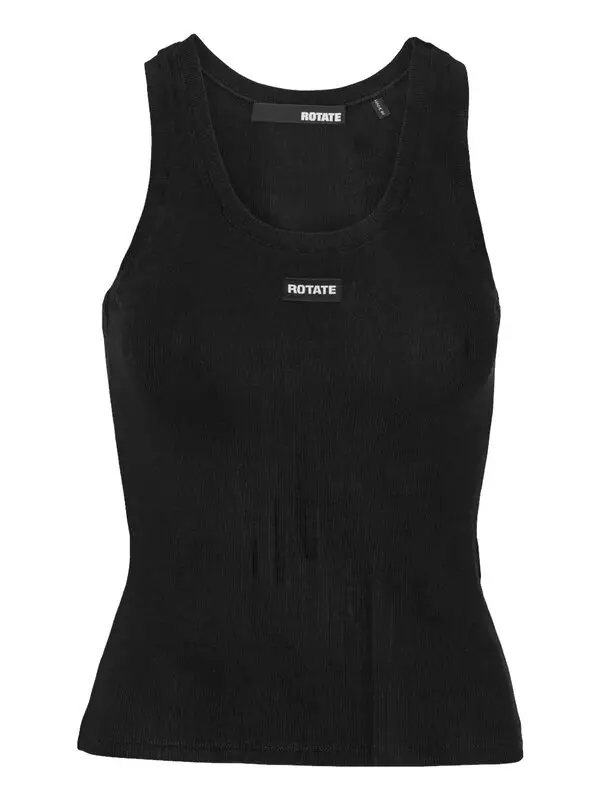Remain Birger Christensen Sleeveless Top With Logo Detail - Black