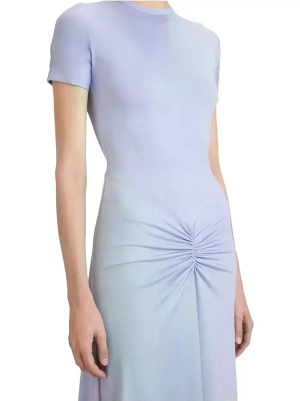Victoria Beckham Gathered Waist Midi Dress - Blue